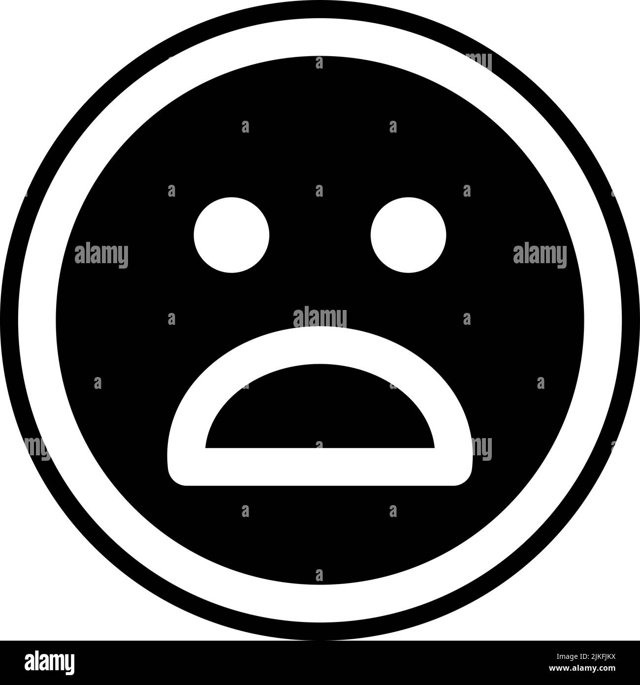 shocked icon black vector illustration Stock Vector Image & Art - Alamy