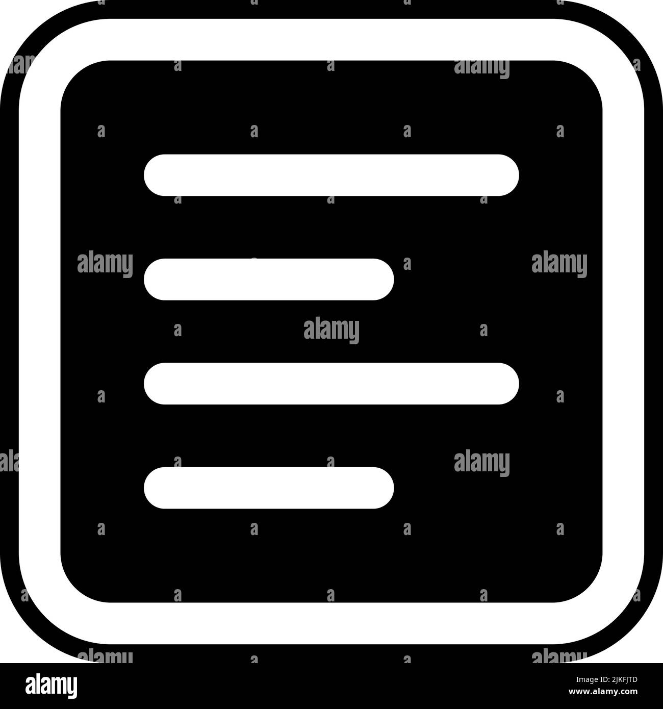 left align icon black vector illustration Stock Vector Image & Art - Alamy