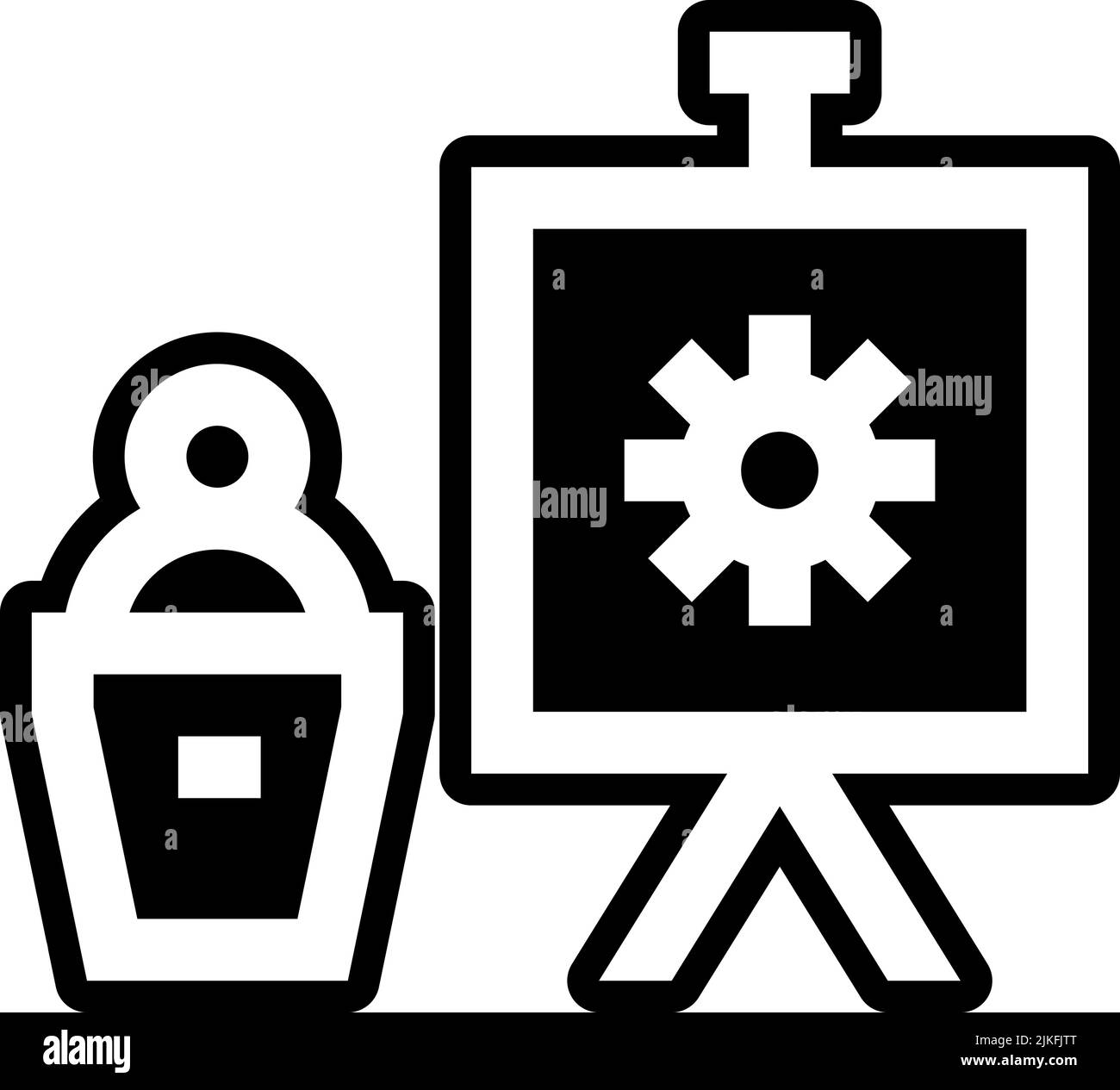 engineering icon black vector illustration Stock Vector Image & Art - Alamy