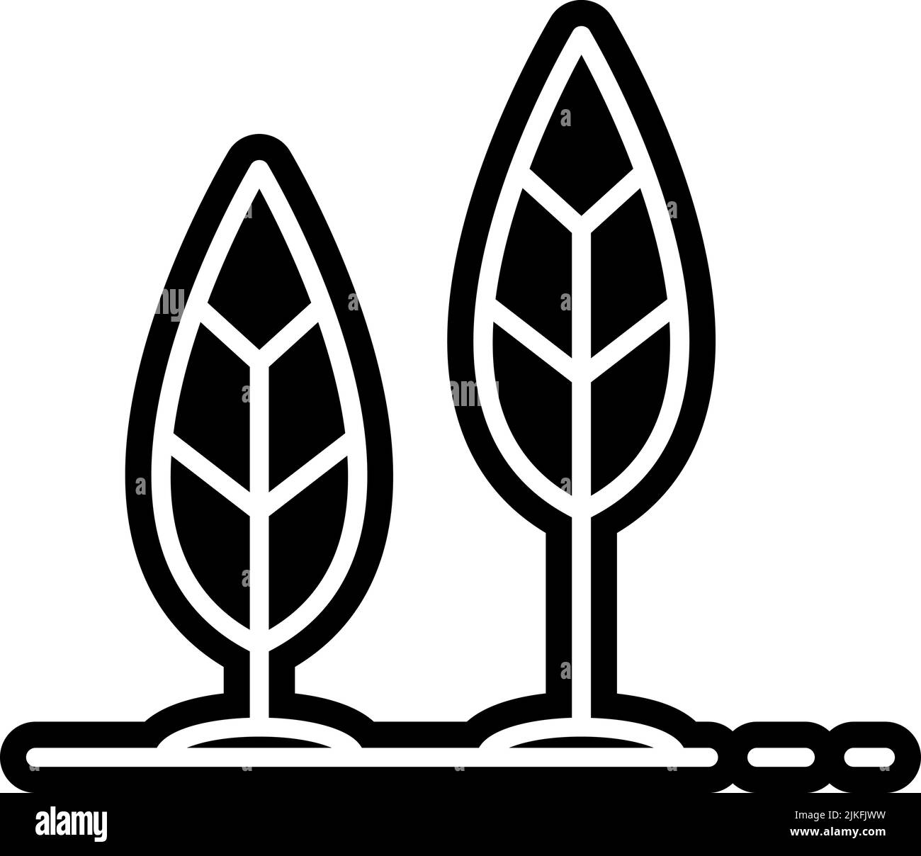 sprout icon black vector illustration Stock Vector Image & Art - Alamy