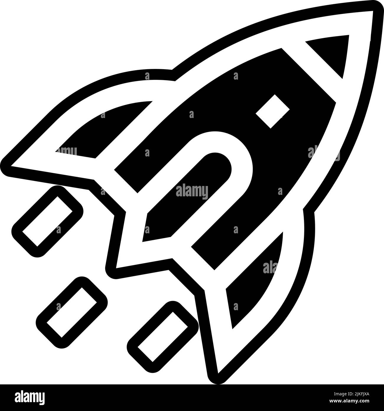 Rocket Icon Black Vector Illustration Stock Vector Image And Art Alamy