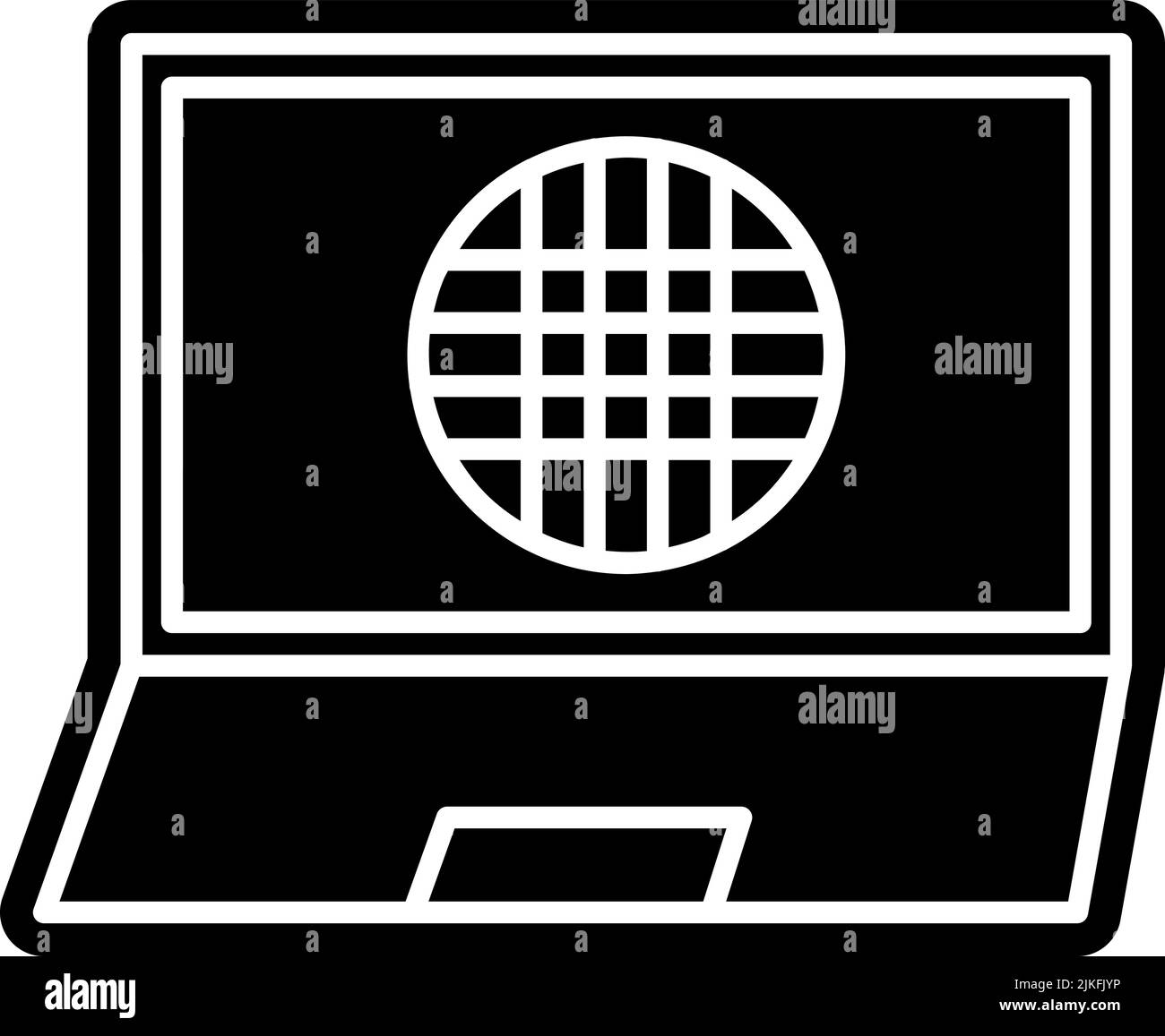 online class icon black vector illustration Stock Vector Image & Art ...