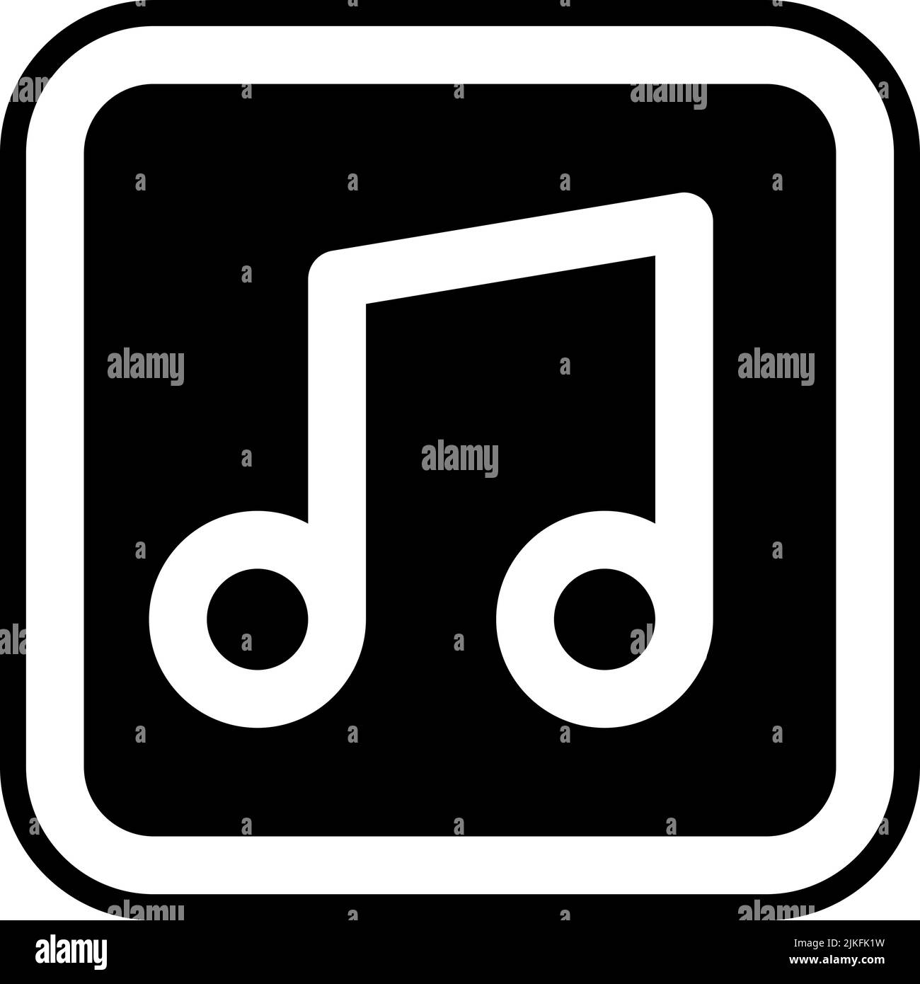 music icon black vector illustration Stock Vector Image & Art - Alamy