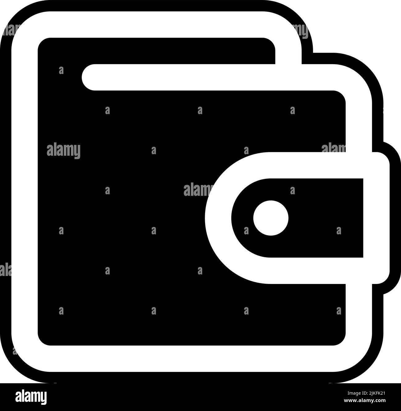 wallet icon black vector illustration Stock Vector Image & Art - Alamy