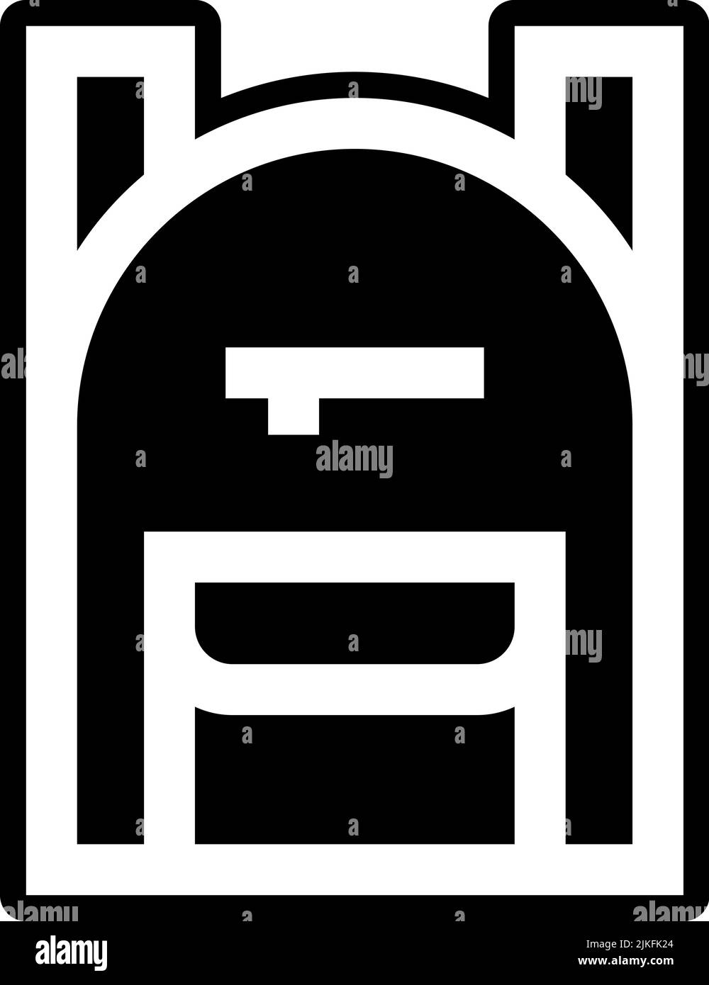 backpack icon black vector illustration Stock Vector Image & Art - Alamy