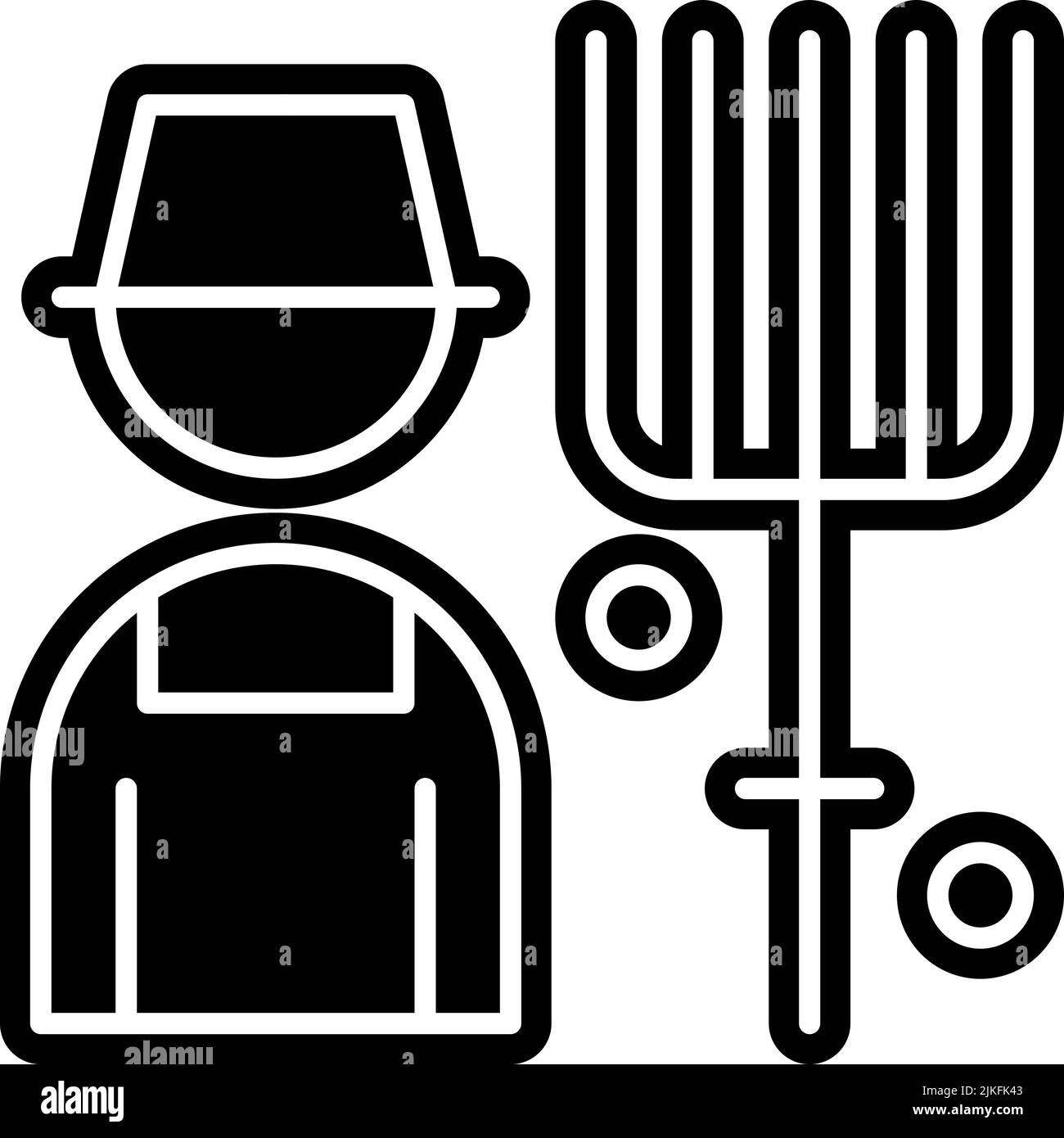 Pitchfork Icon Black Vector Illustration Stock Vector Image And Art Alamy