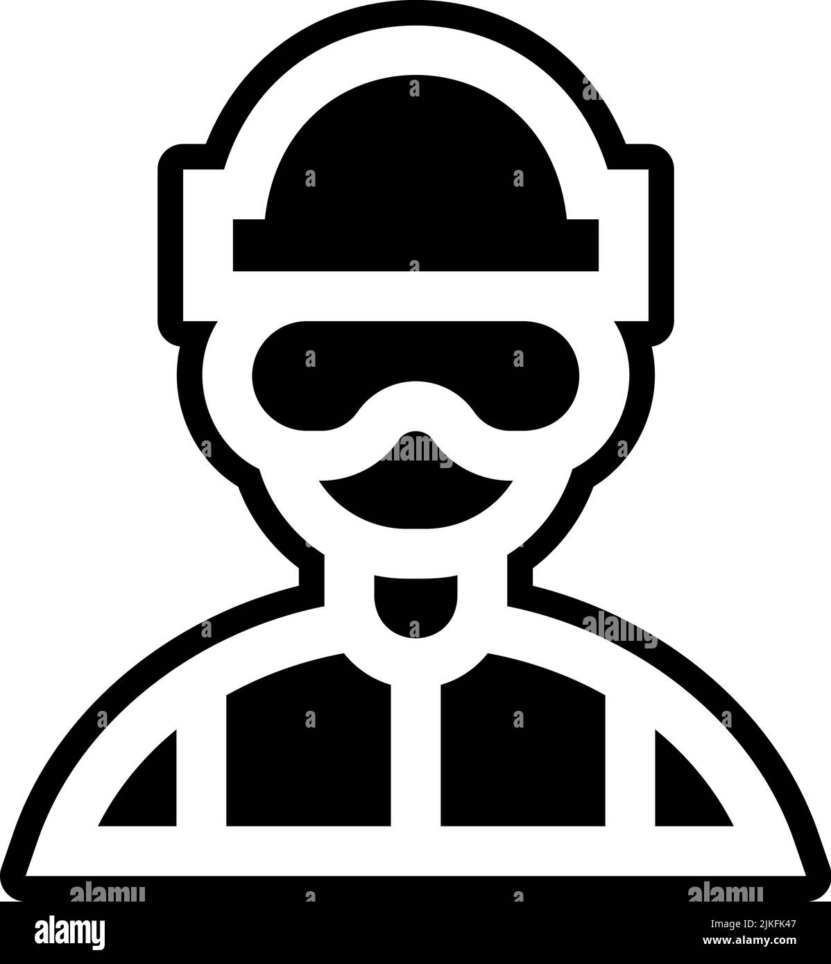 worker icon black vector illustration Stock Vector Image & Art - Alamy