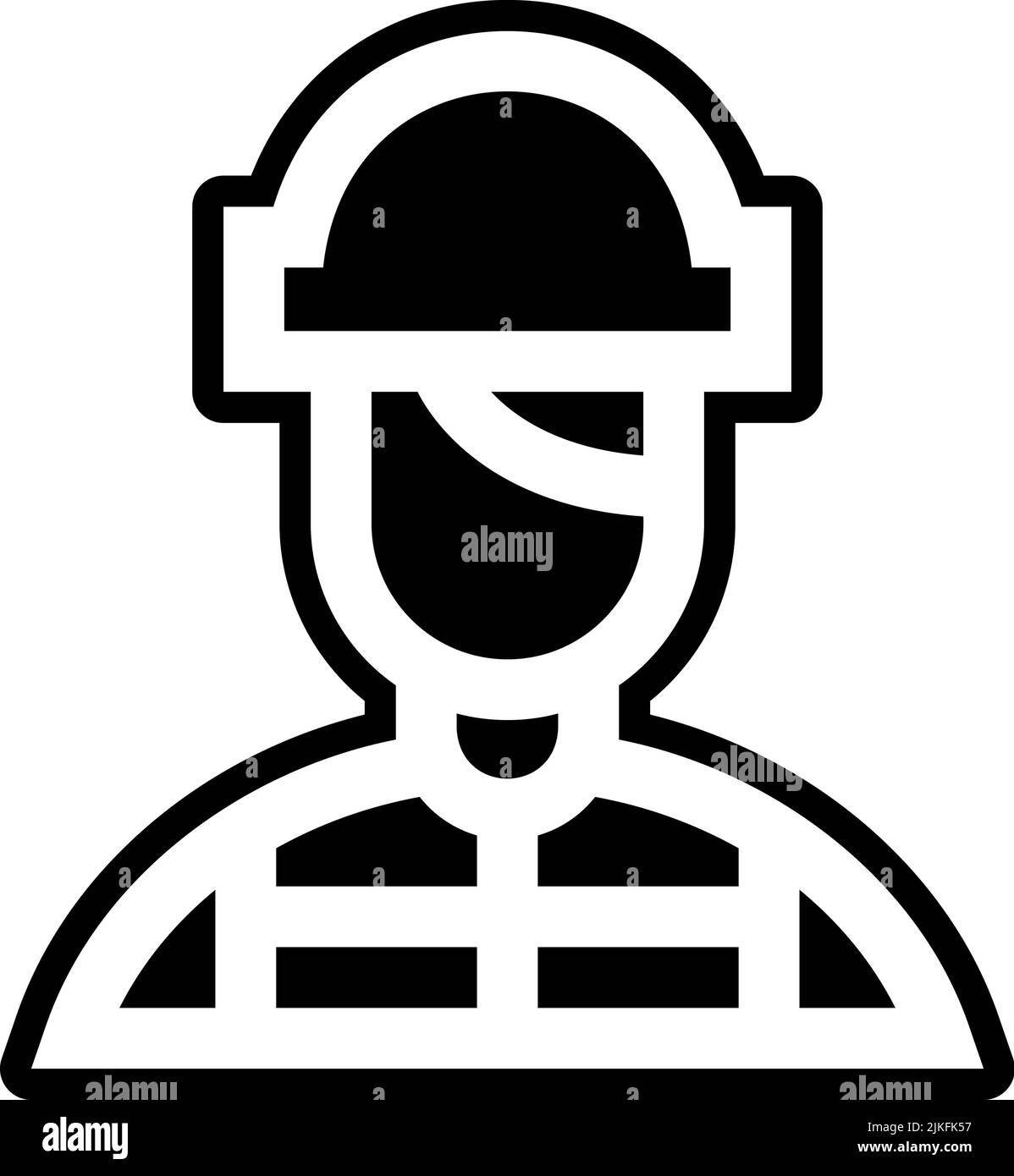 worker icon black vector illustration Stock Vector Image & Art - Alamy