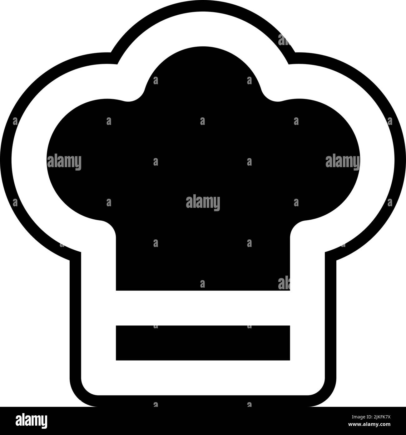 chef hat icon black vector illustration Stock Vector Image & Art - Alamy