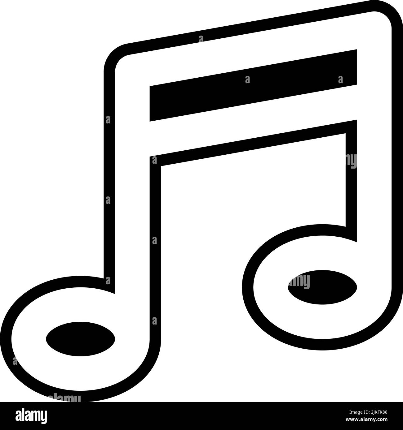 musical note icon black vector illustration Stock Vector Image & Art ...