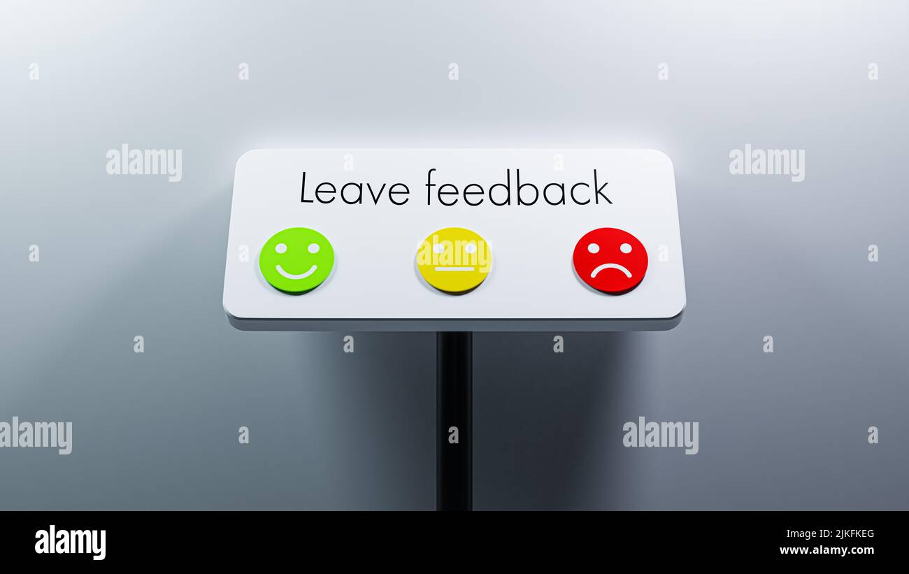Leave your feedback panel concept of checking customer satisfaction ...
