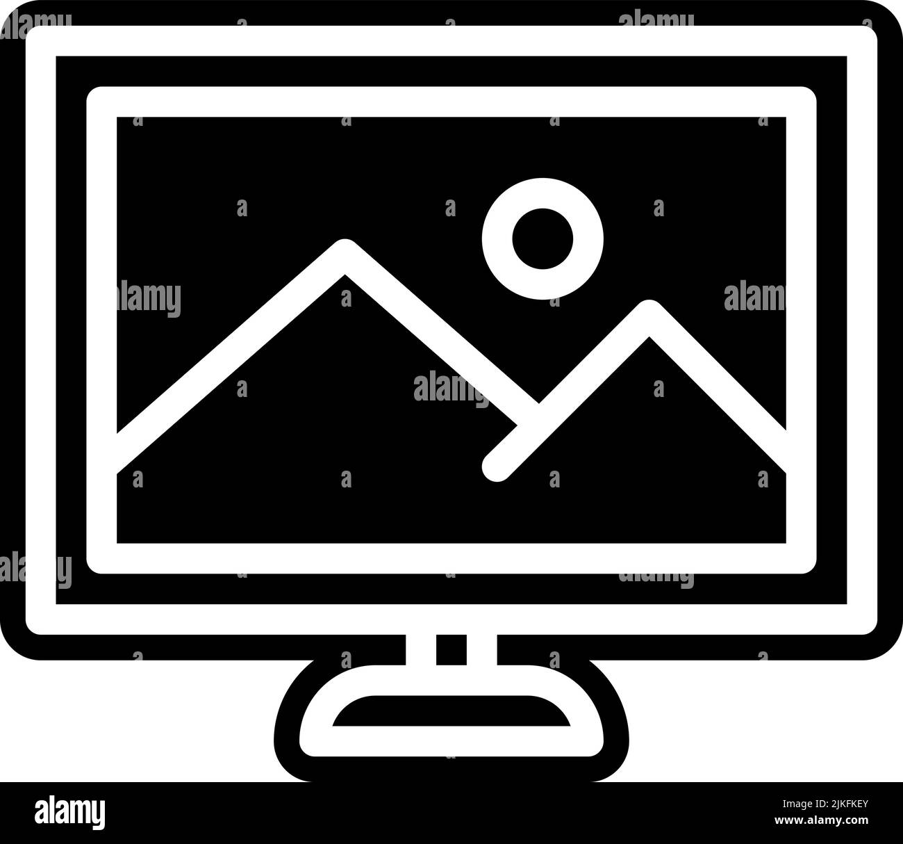 monitor icon black vector illustration Stock Vector Image & Art - Alamy