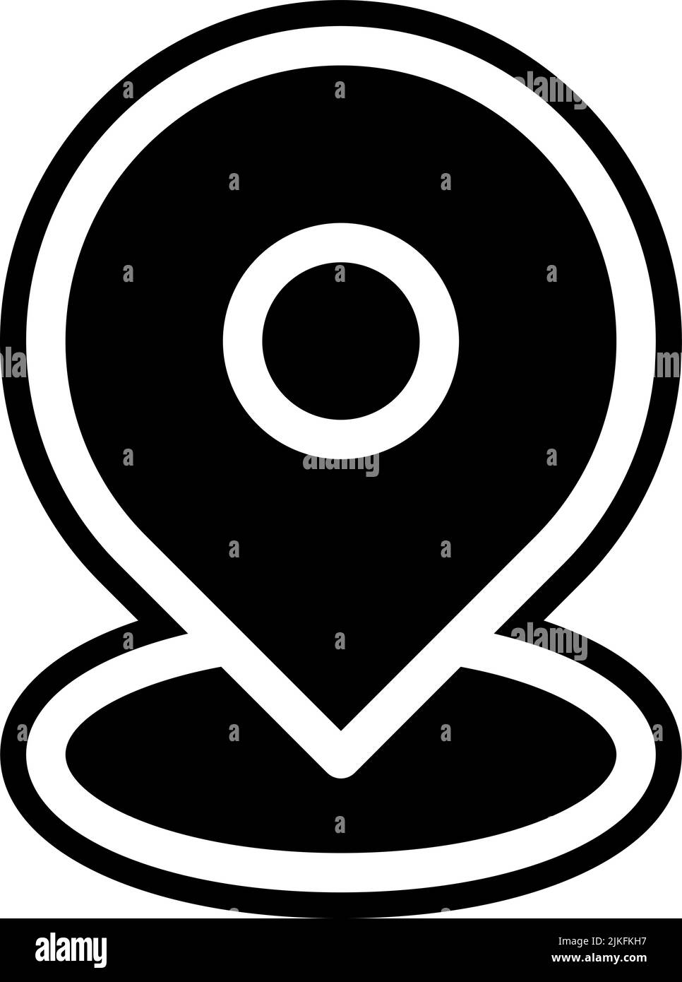 pin icon black vector illustration Stock Vector Image & Art - Alamy