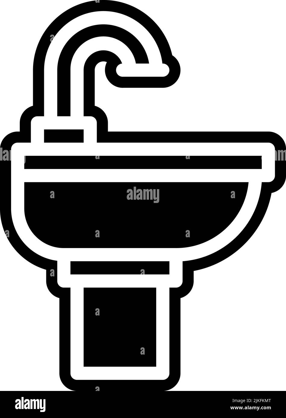 sink icon black vector illustration Stock Vector Image & Art - Alamy