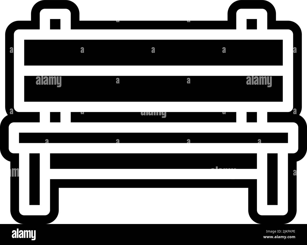 bench icon black vector illustration Stock Vector Image & Art - Alamy