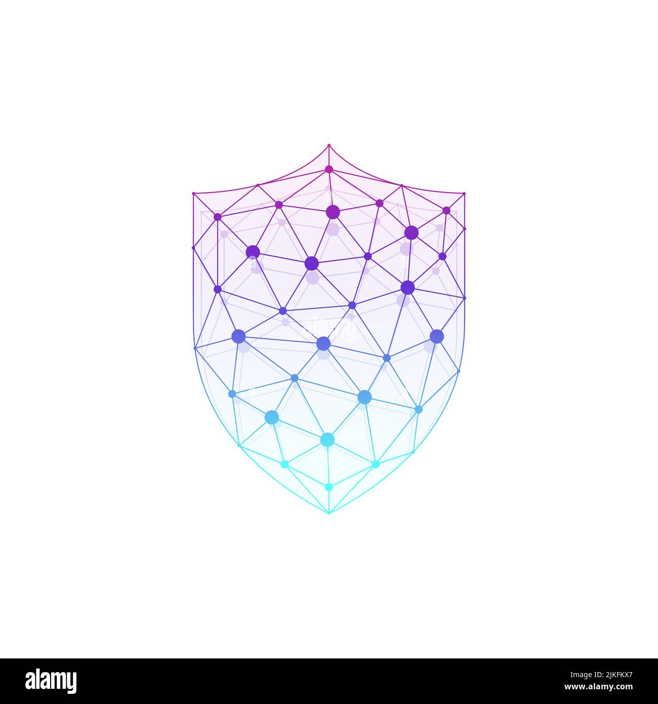 Colorful Template Shield Icon Protection Concept Design Illustration ...