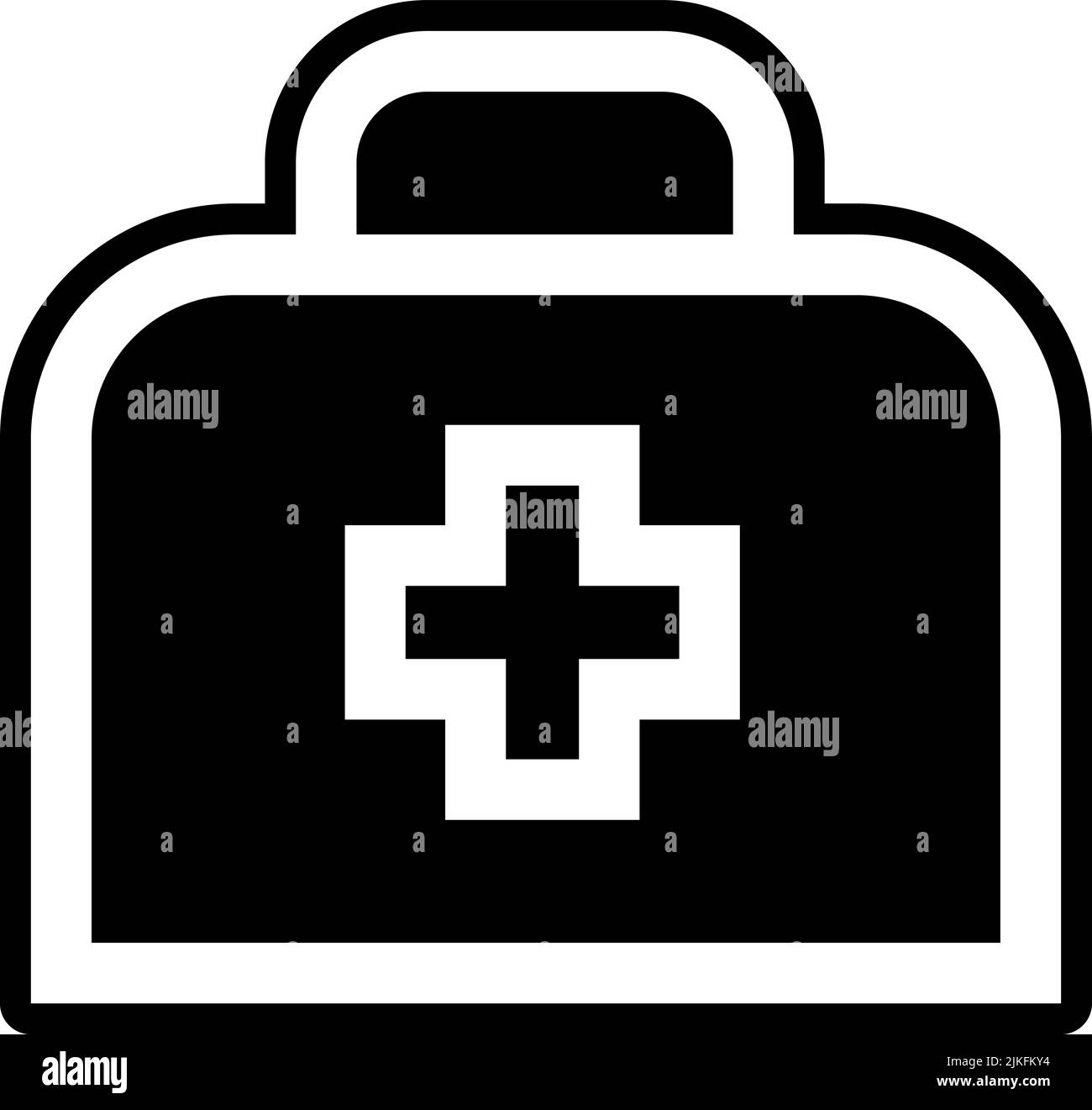 first aid kit icon black vector illustration Stock Vector Image & Art ...