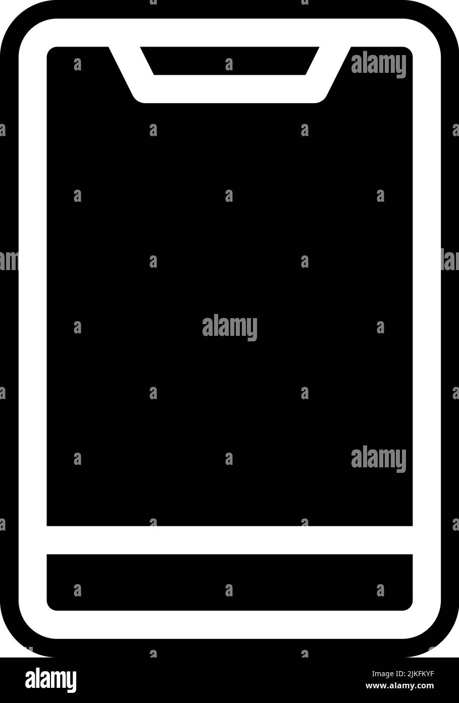 smartphone icon black vector illustration Stock Vector Image & Art - Alamy