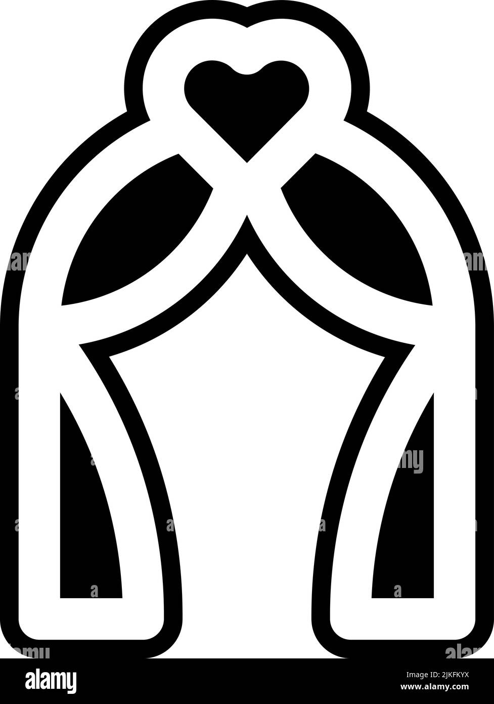 wedding arch icon black vector illustration Stock Vector Image & Art ...