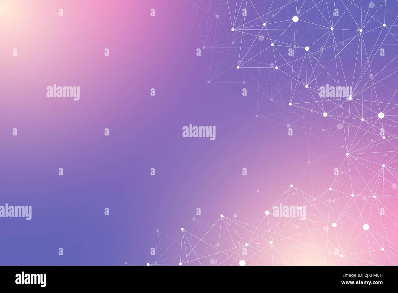 Technology abstract background with connected line and dots. Big data ...