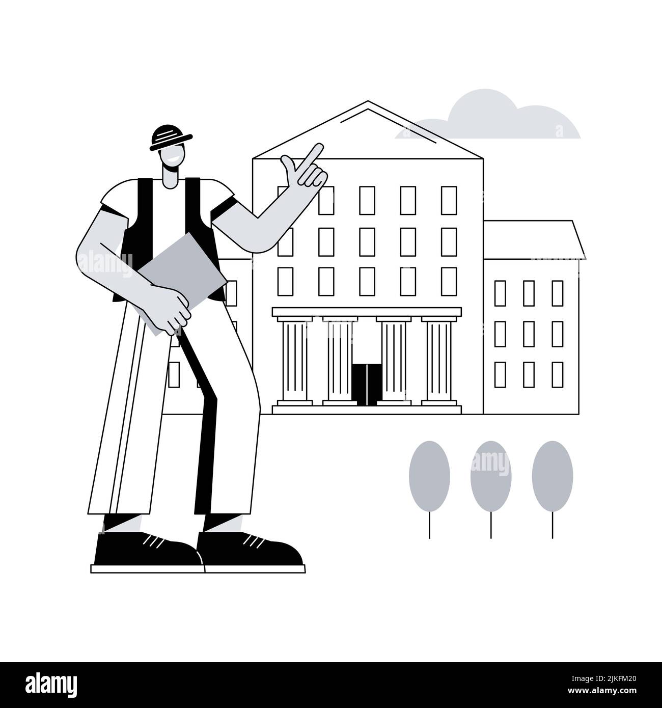 Public building abstract concept vector illustration. Government ...