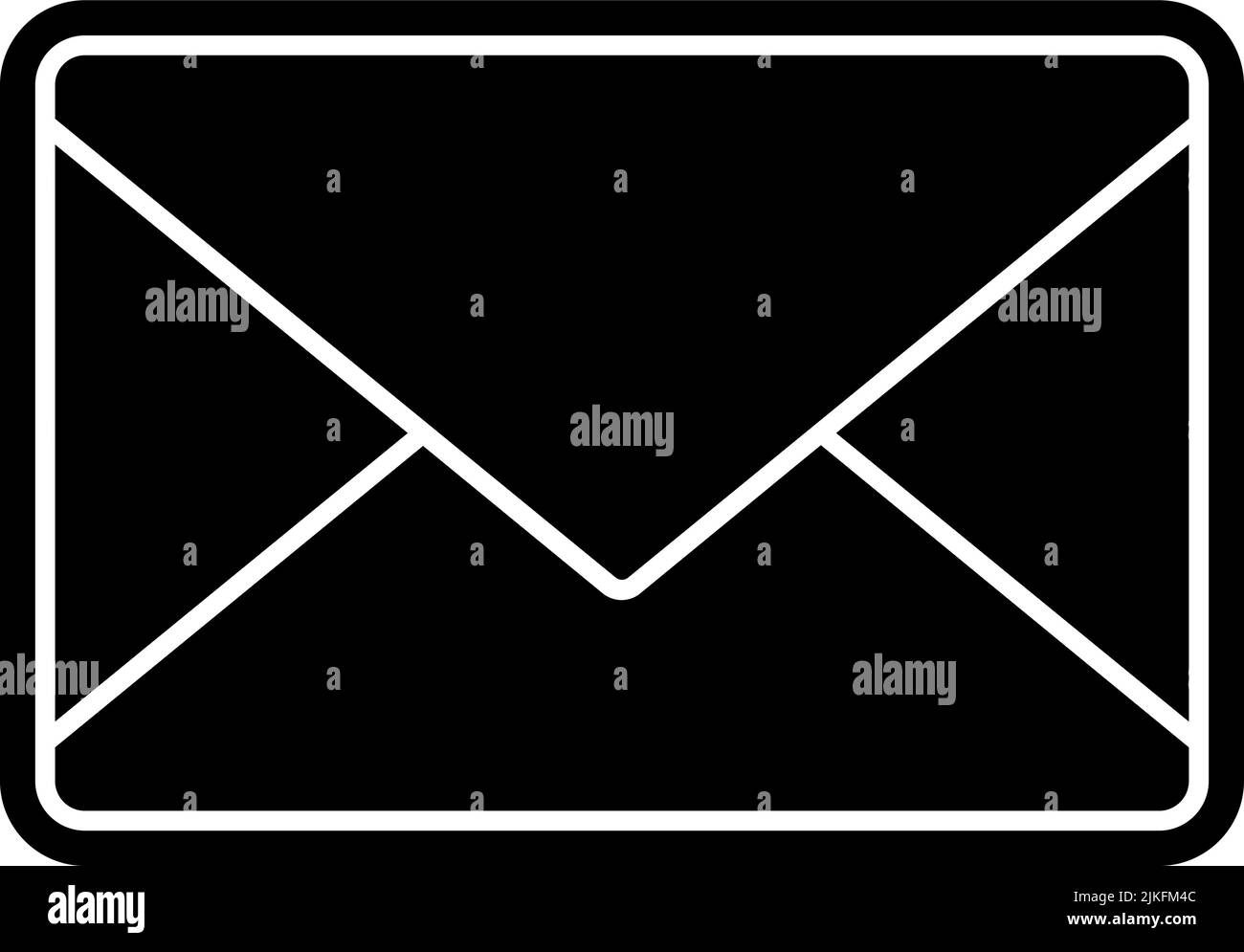 email icon black vector illustration Stock Vector Image & Art - Alamy