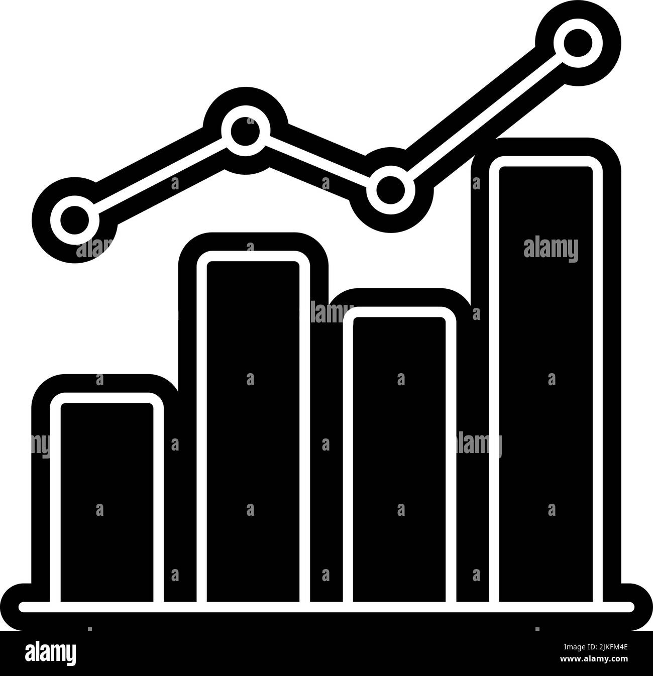 graph icon black vector illustration Stock Vector Image & Art - Alamy