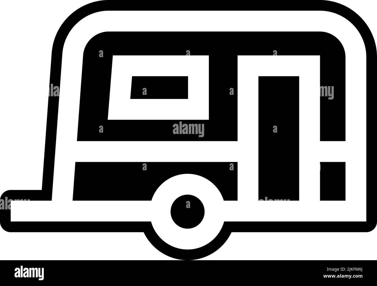 caravan icon black vector illustration Stock Vector Image & Art - Alamy
