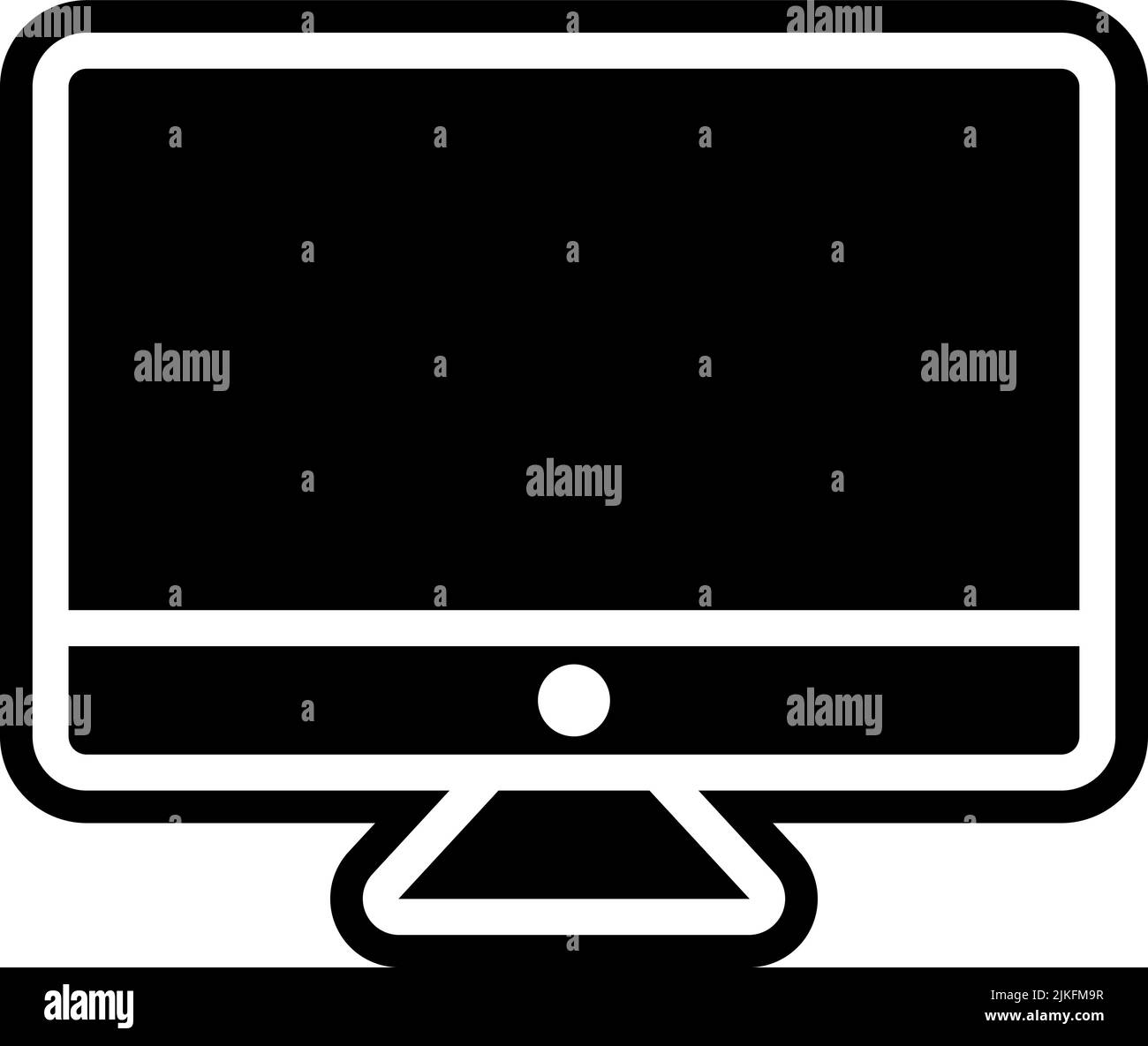 monitor icon black vector illustration Stock Vector Image & Art - Alamy