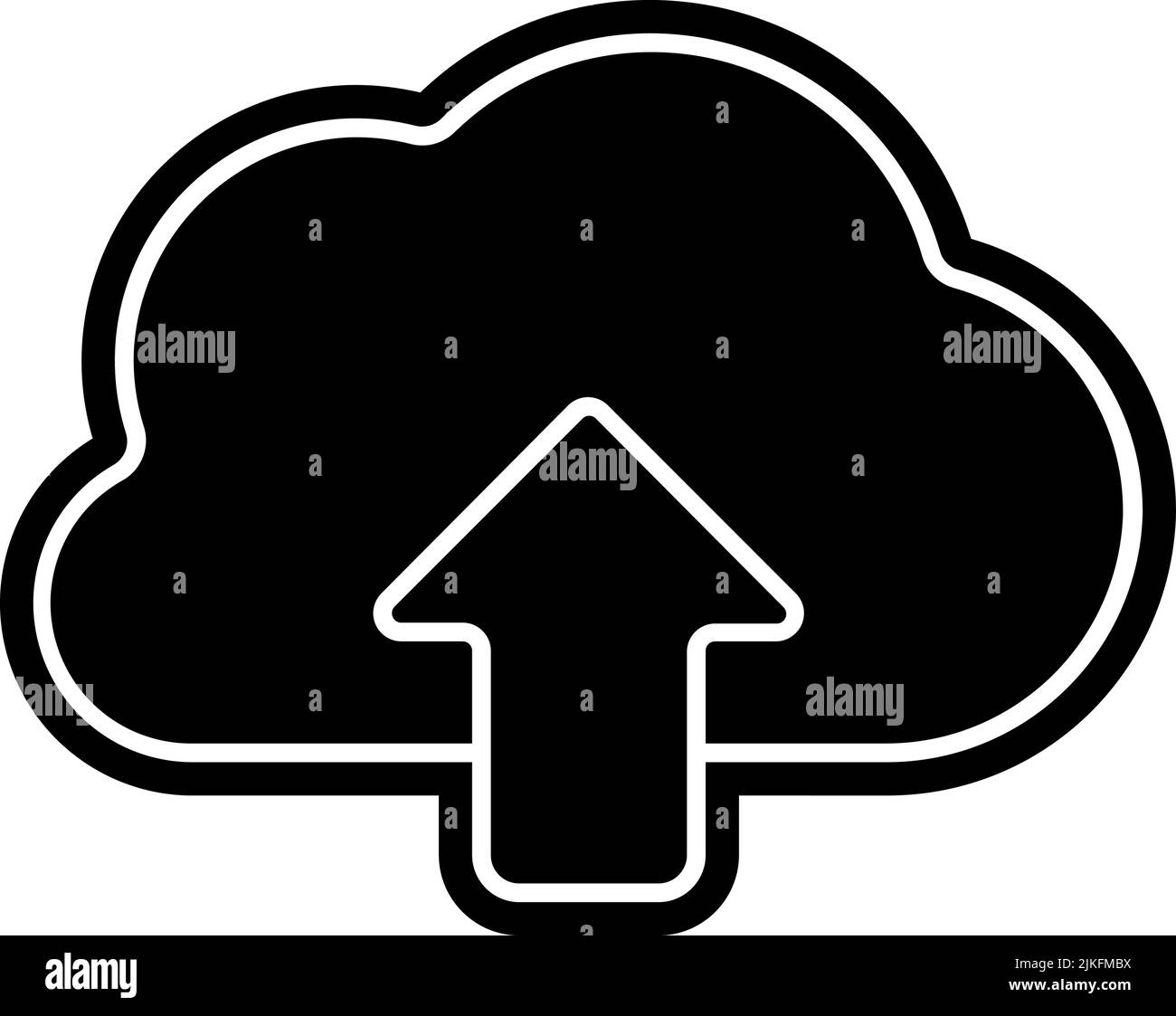upload icon black vector illustration Stock Vector Image & Art - Alamy