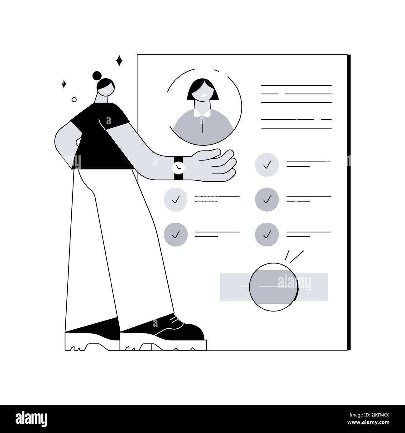 Apply for jobs abstract concept vector illustration. Job application ...