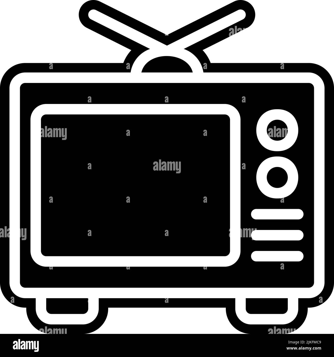 television icon black vector illustration Stock Vector Image & Art - Alamy