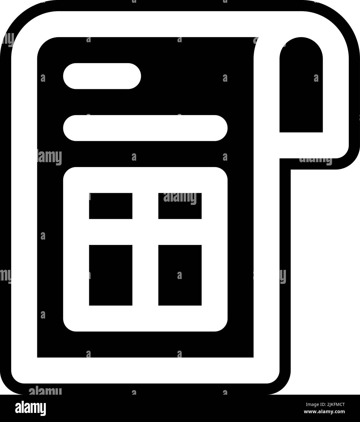 invoice icon black vector illustration Stock Vector Image & Art - Alamy