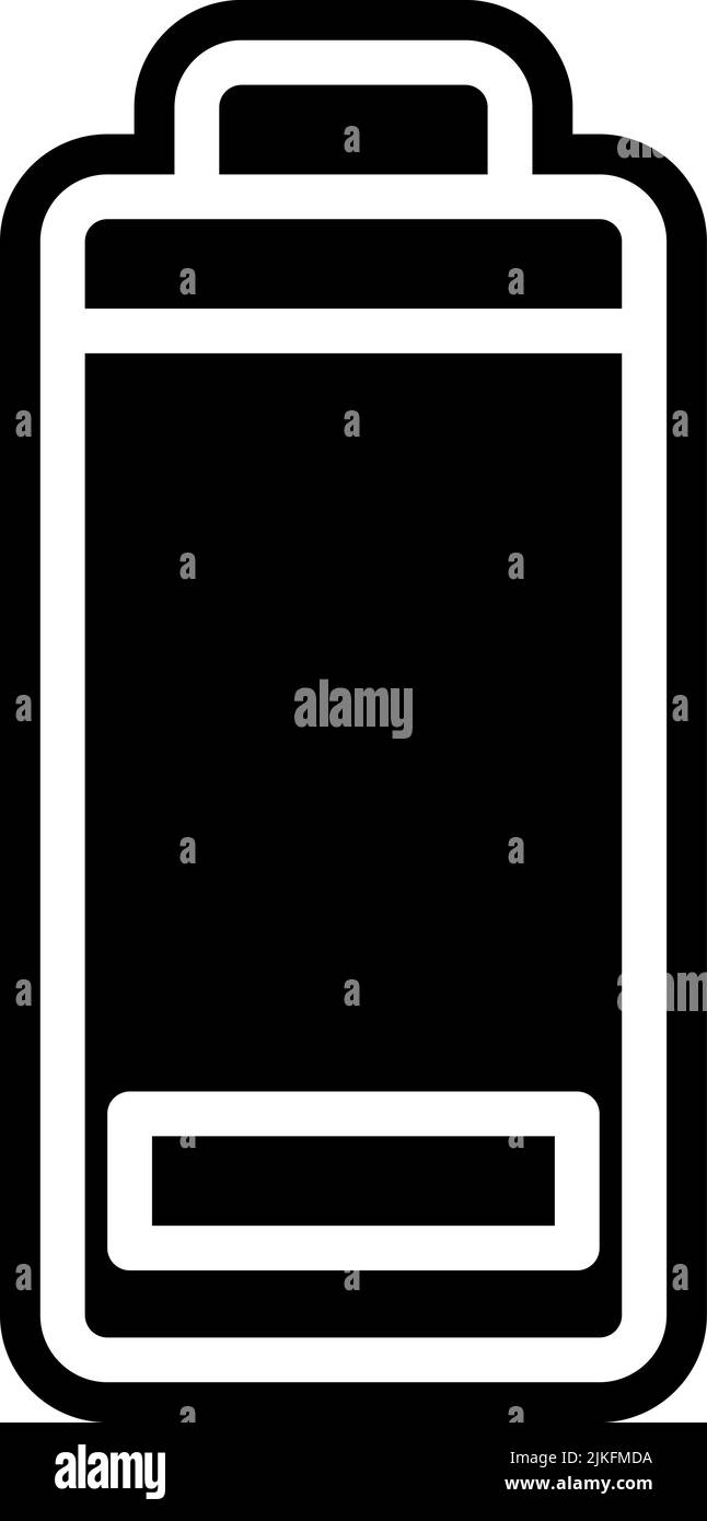 low battery icon black vector illustration Stock Vector Image & Art - Alamy