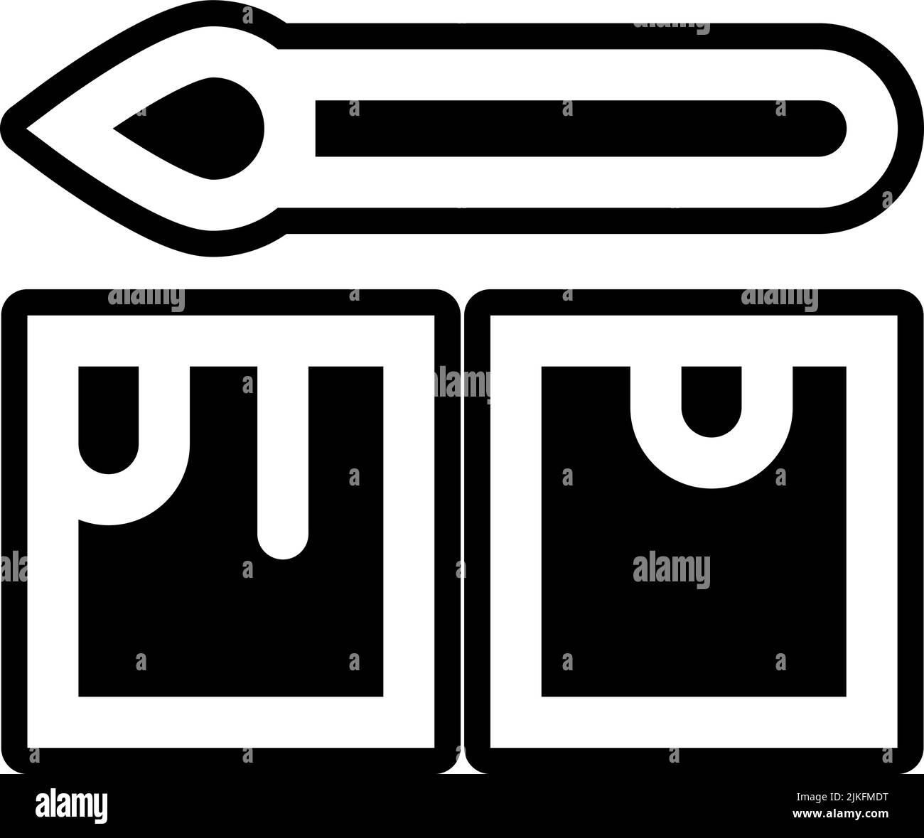 painting icon black vector illustration Stock Vector Image & Art - Alamy