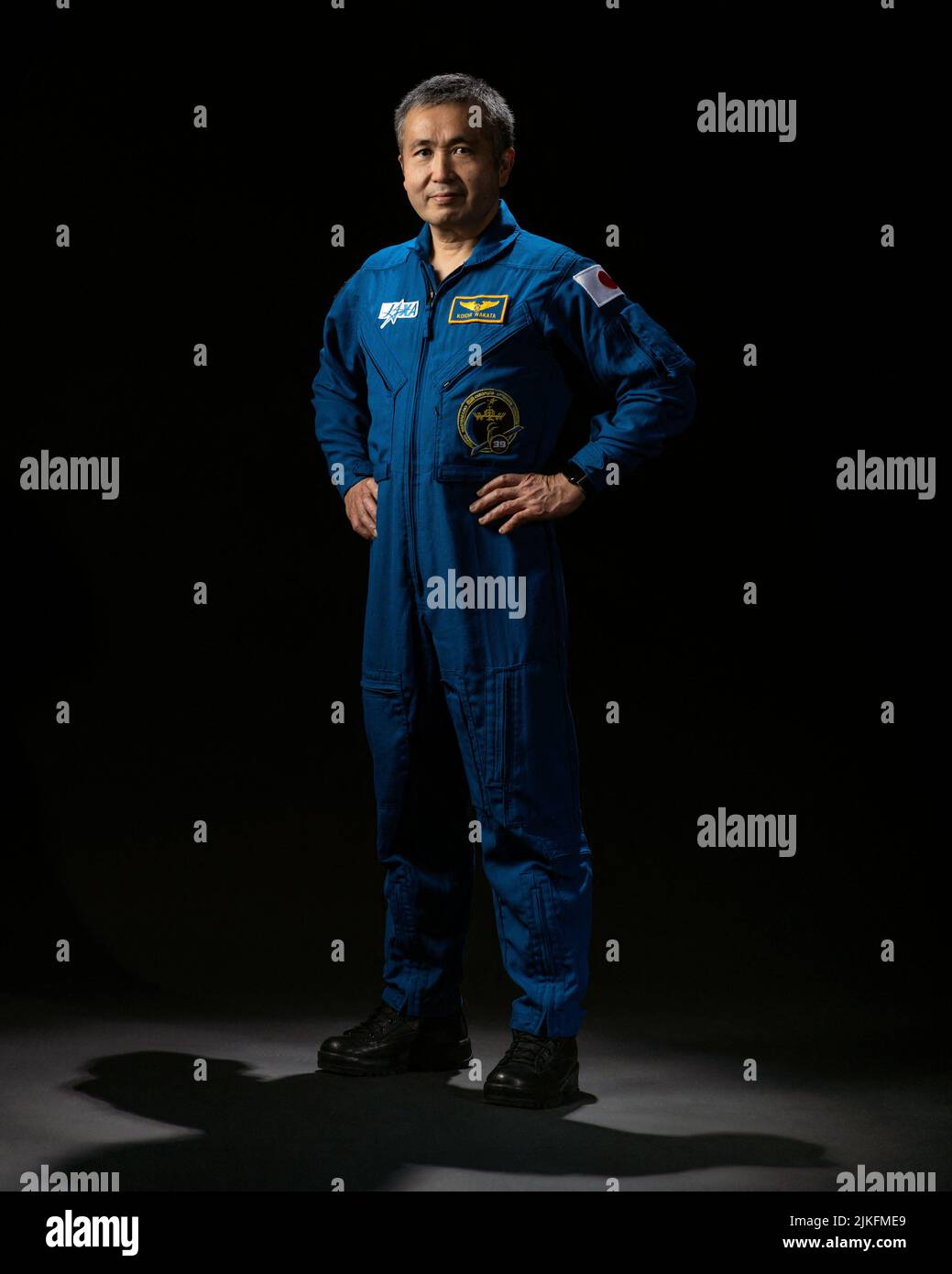 JAXA astronaut Koichi Wakata poses for a portrait before his launch to ...