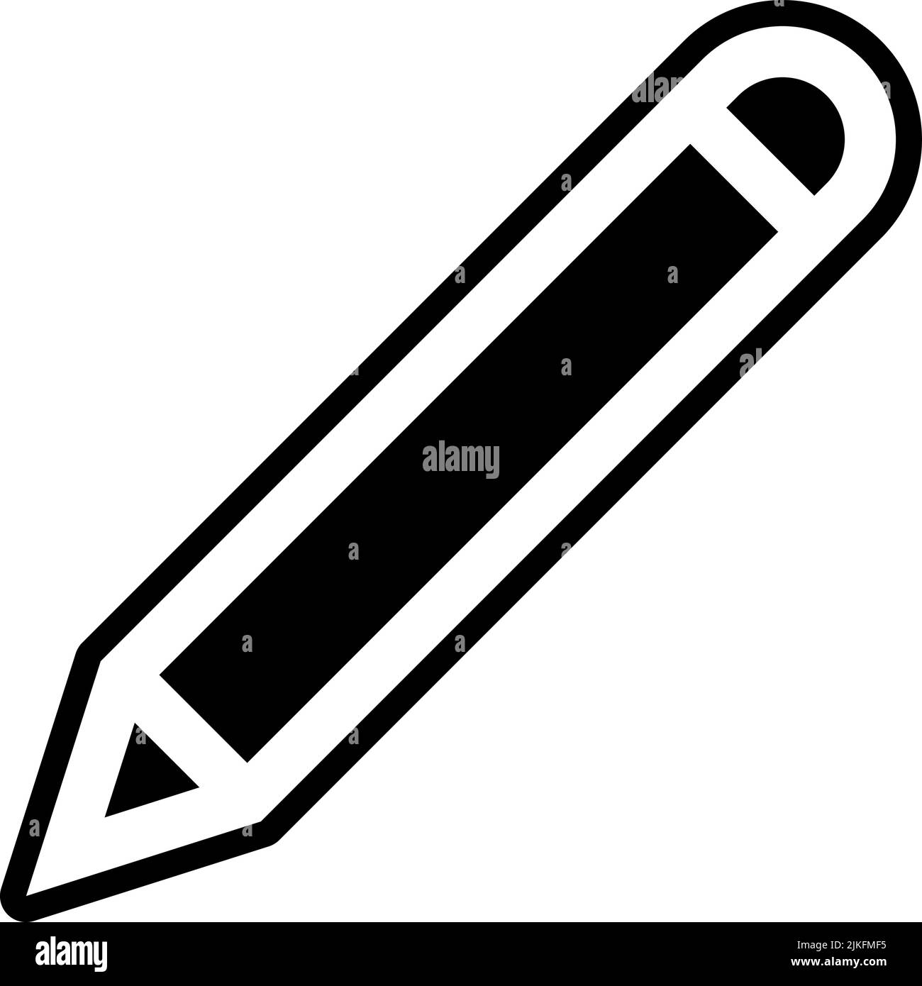 pencil icon black vector illustration Stock Vector Image & Art - Alamy