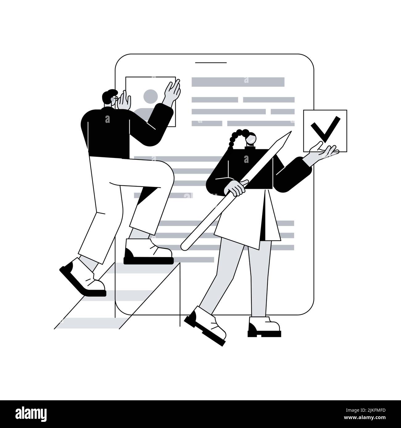 Resume writing service abstract concept vector illustration ...