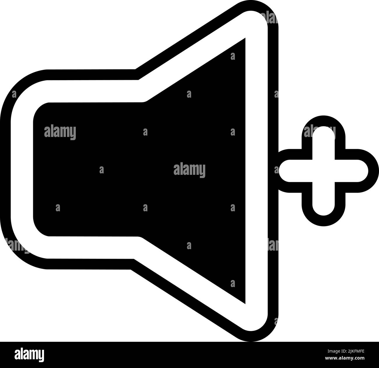 volume up icon black vector illustration Stock Vector Image & Art - Alamy