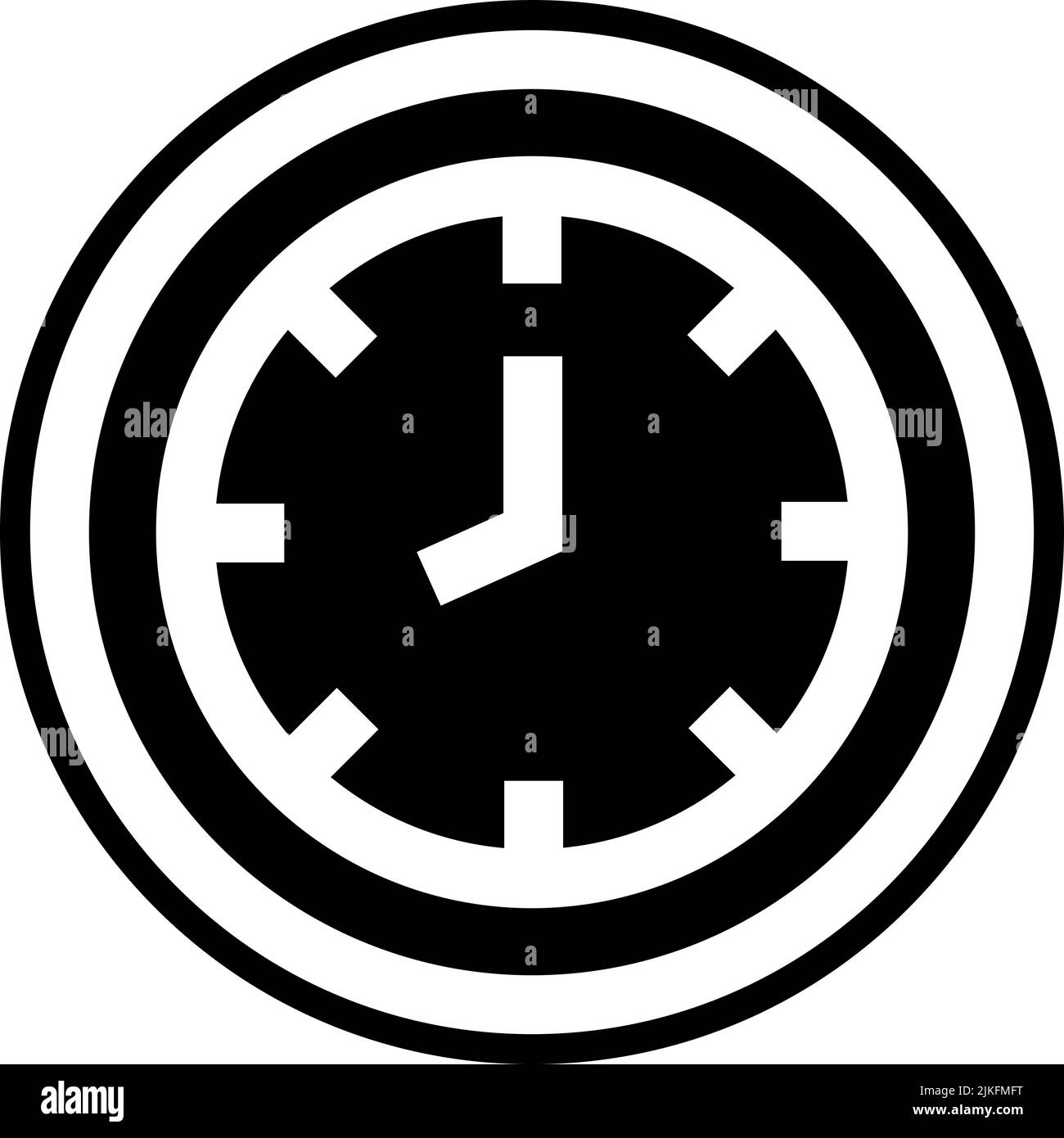 wall clock icon black vector illustration Stock Vector Image & Art - Alamy