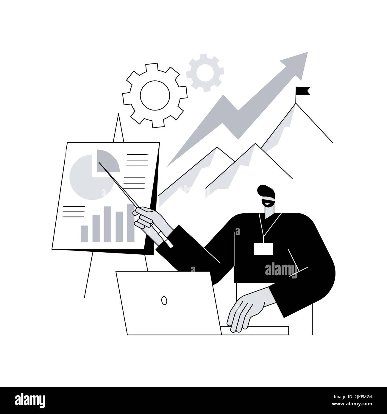 Executive jobs abstract concept vector illustration. Business career ...