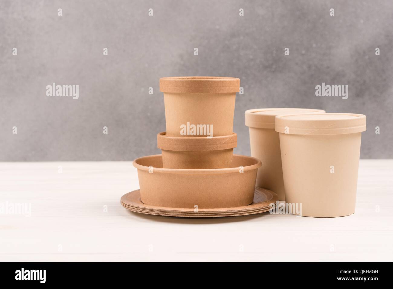 Paper utensils - variety of paper food containers and paper plates ...