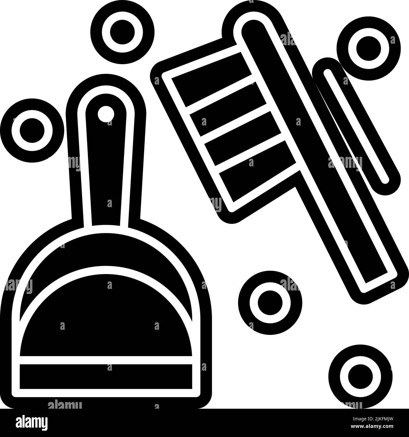 broom icon black vector illustration Stock Vector Image & Art - Alamy