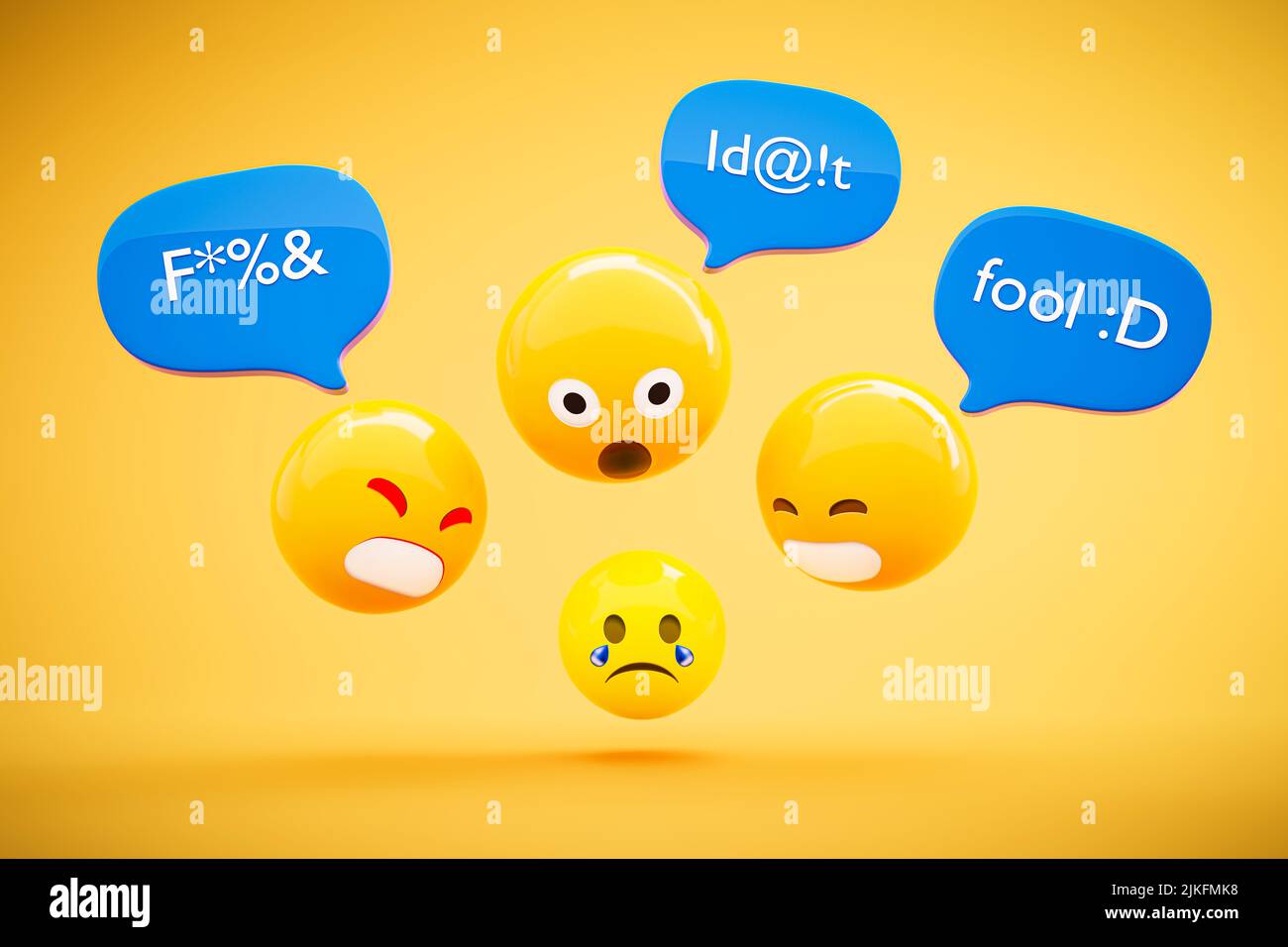 Hate on the Internet - the concept of mobbing a person at work or on the Internet - 3d ...