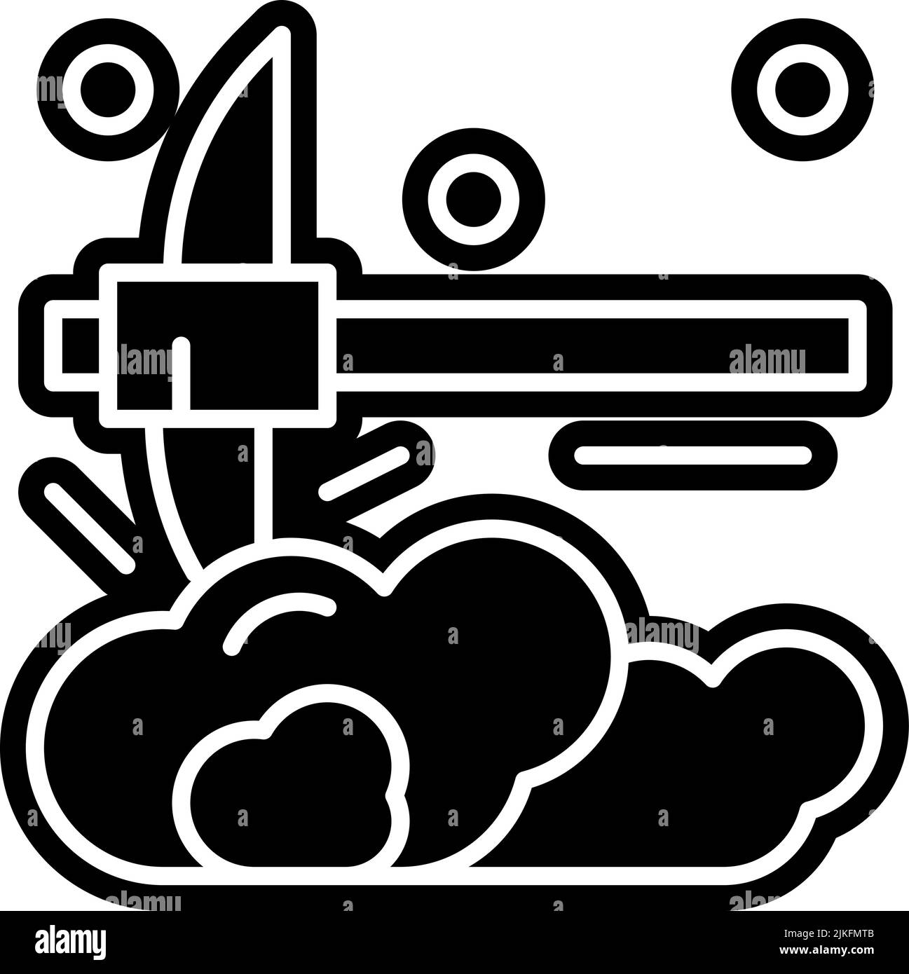 pickaxe icon black vector illustration Stock Vector Image & Art - Alamy