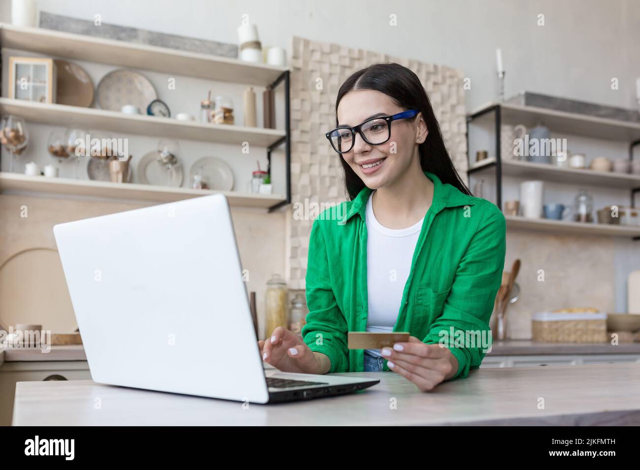 Hand woman uses credit hi-res stock photography and images - Alamy