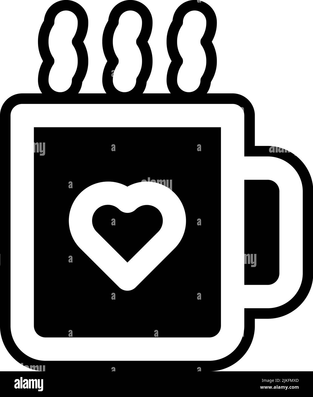 coffee cup icon black vector illustration Stock Vector Image & Art - Alamy
