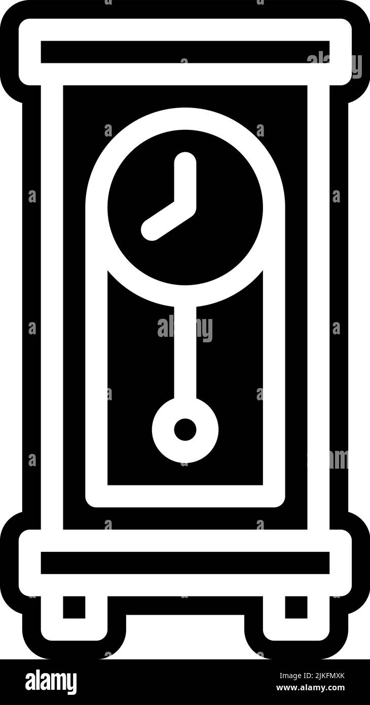 clock icon black vector illustration Stock Vector Image & Art - Alamy