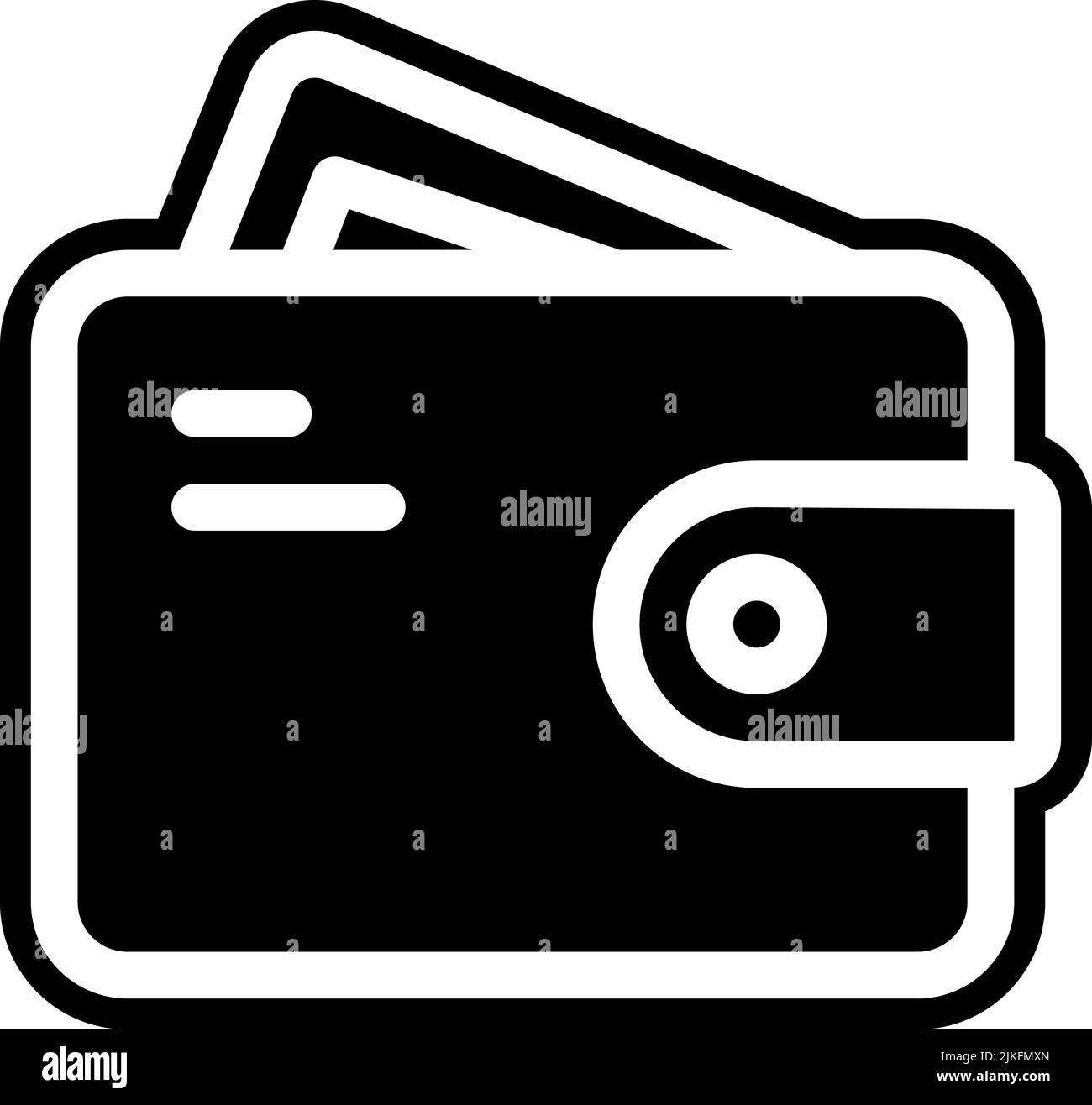 wallet icon black vector illustration Stock Vector Image & Art - Alamy