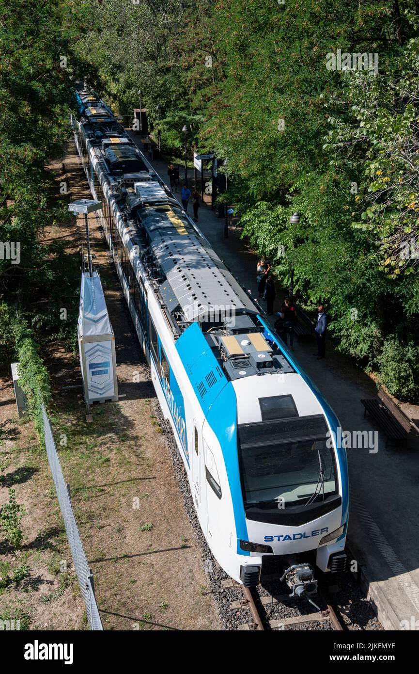 Berlin, Germany. 02nd Aug, 2022. A battery electric train from the ...
